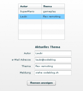 Datenaustausch mit AMFPHP und Flex – CodeBlog.ch